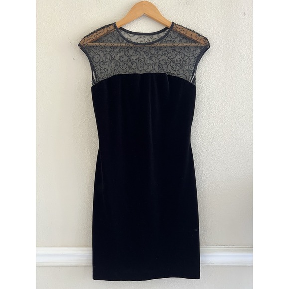Dillards | Dresses | Dillards Roberta Vintage Black Velvet Dress Small ...